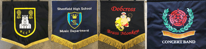 Music Stand Banners - Embroidered