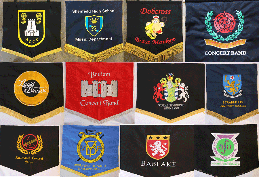 Music Stand Banners - Embroidered